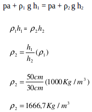 Manometer tube – problems and solutions - Physics