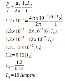 Two parallel conductors carrying currents – problems and solutions ...